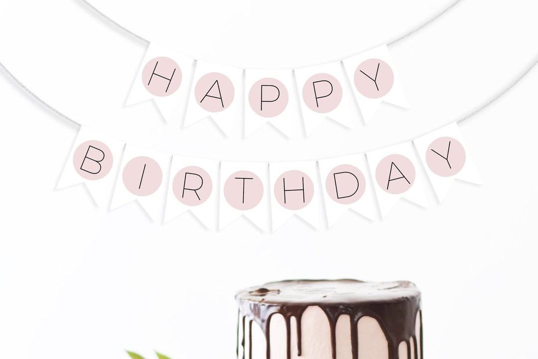 Editable Birthday Banner Template Printable 1st Birthday Bunting Banner ...