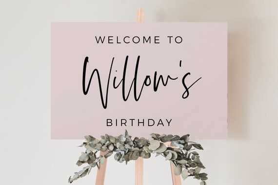 Editable Birthday Welcome Sign Birthday Welcome Poster INSTANT - Etsy ...