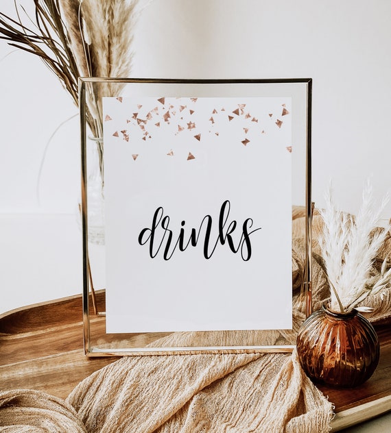 Drinks Sign INSTANT DOWNLOAD Printable Table Party Sign - Etsy Australia
