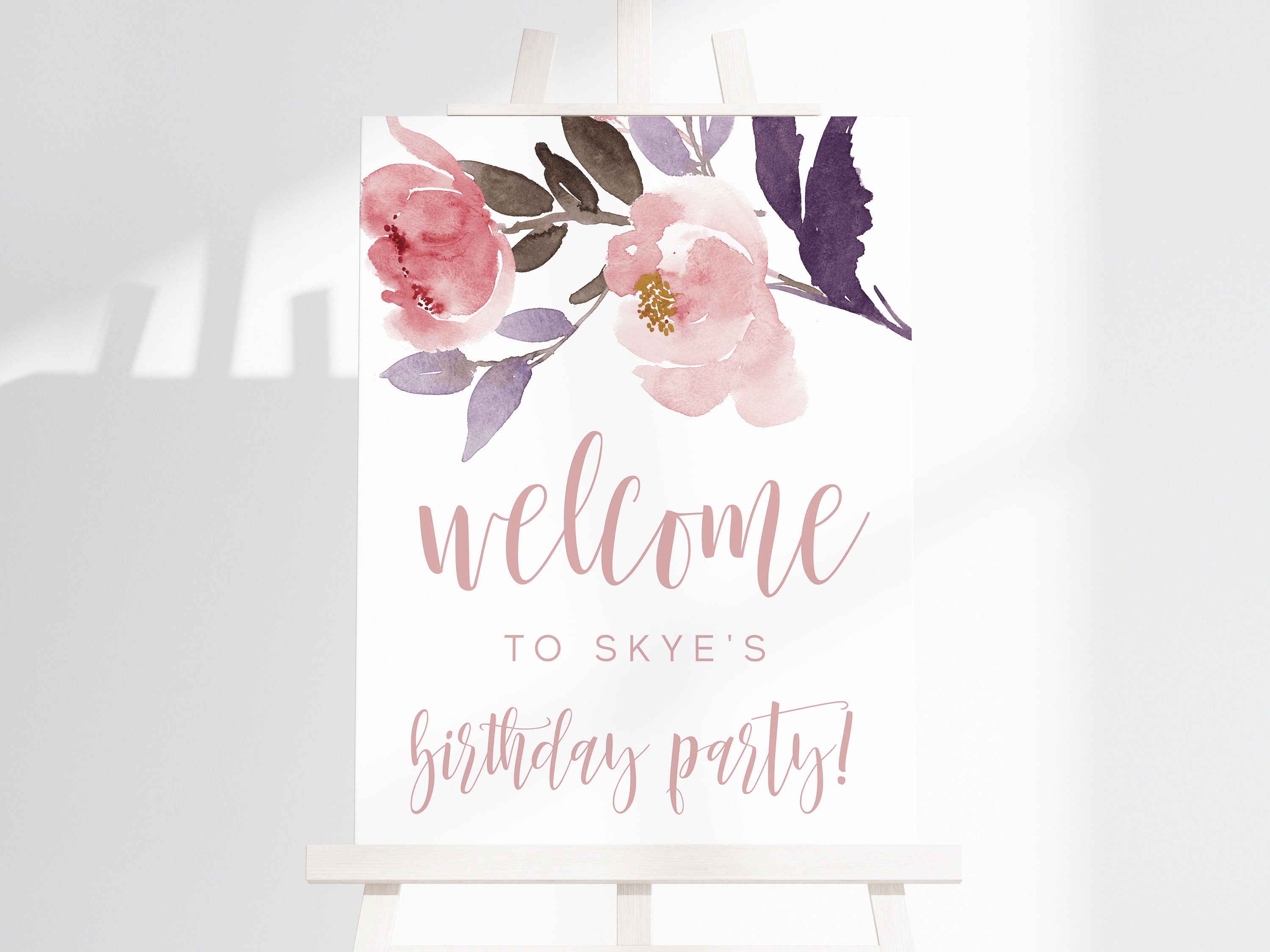 Editable Birthday Welcome Sign Birthday Welcome Poster INSTANT - Etsy ...