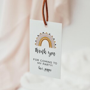 Editable Rainbow Favor Tag Rainbow Gift Tags Rainbow Thank You Tags ...