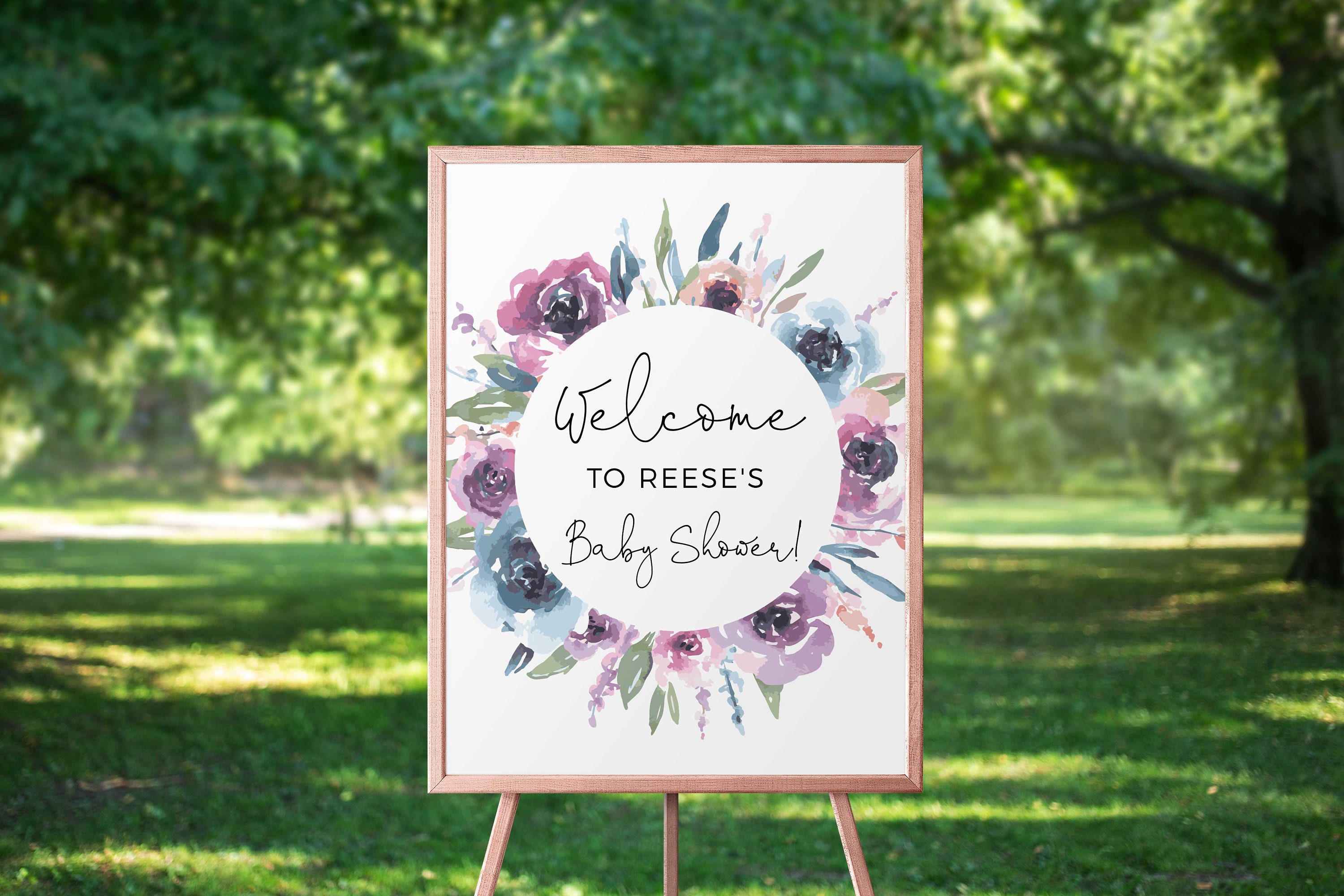 Editable Baby Shower Welcome Sign Baby Shower Welcome Poster INSTANT ...
