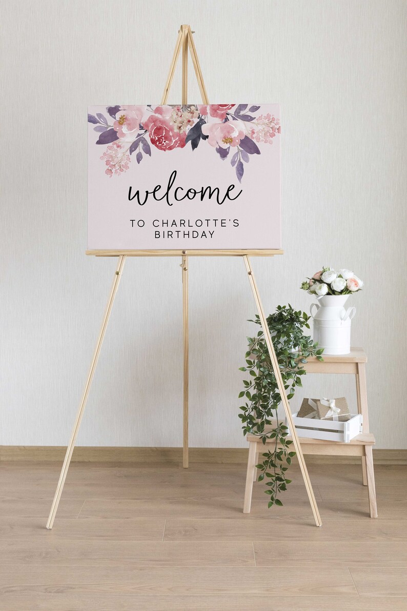 Editable Birthday Welcome Sign Birthday Welcome Poster INSTANT - Etsy