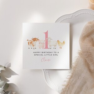 Editable Birthday Card Template, DIY Printable Farm Animal Cow Pig ...