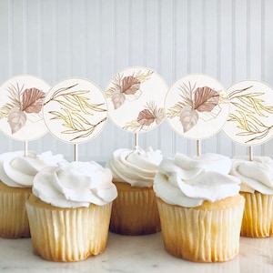 Editable Cupcake Toppers, Printable Cupcake Topper Template, Instant ...