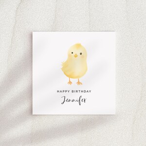 Editable Birthday Card Template, DIY Printable Chick Chicken Farm ...