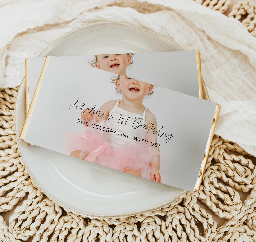 Baby Photo Chocolate Bar Wrapper Template, Printable Candy Bar Wrapper ...