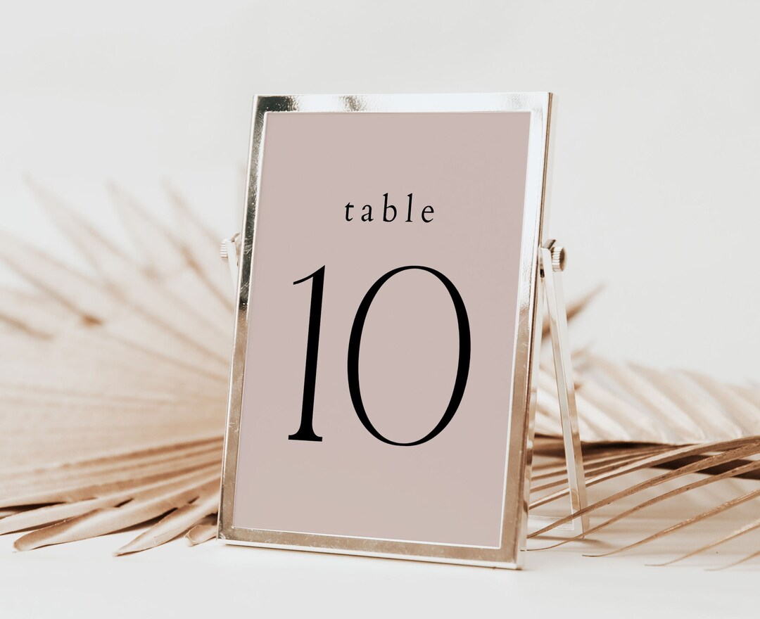 Editable Table Number Template, Instant Download Printable Modern ...