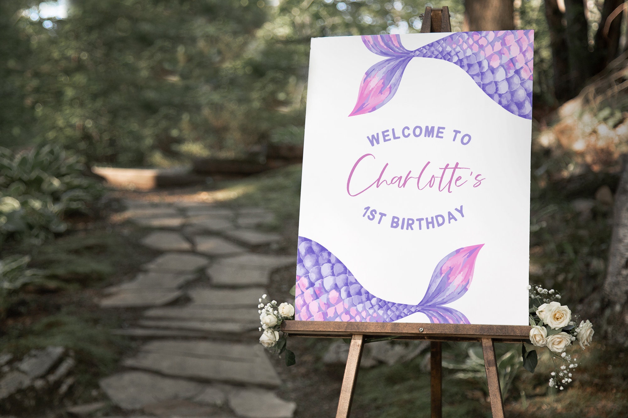 Mermaid Welcome Sign Editable Mermaid Birthday Sign Girl - Etsy Australia