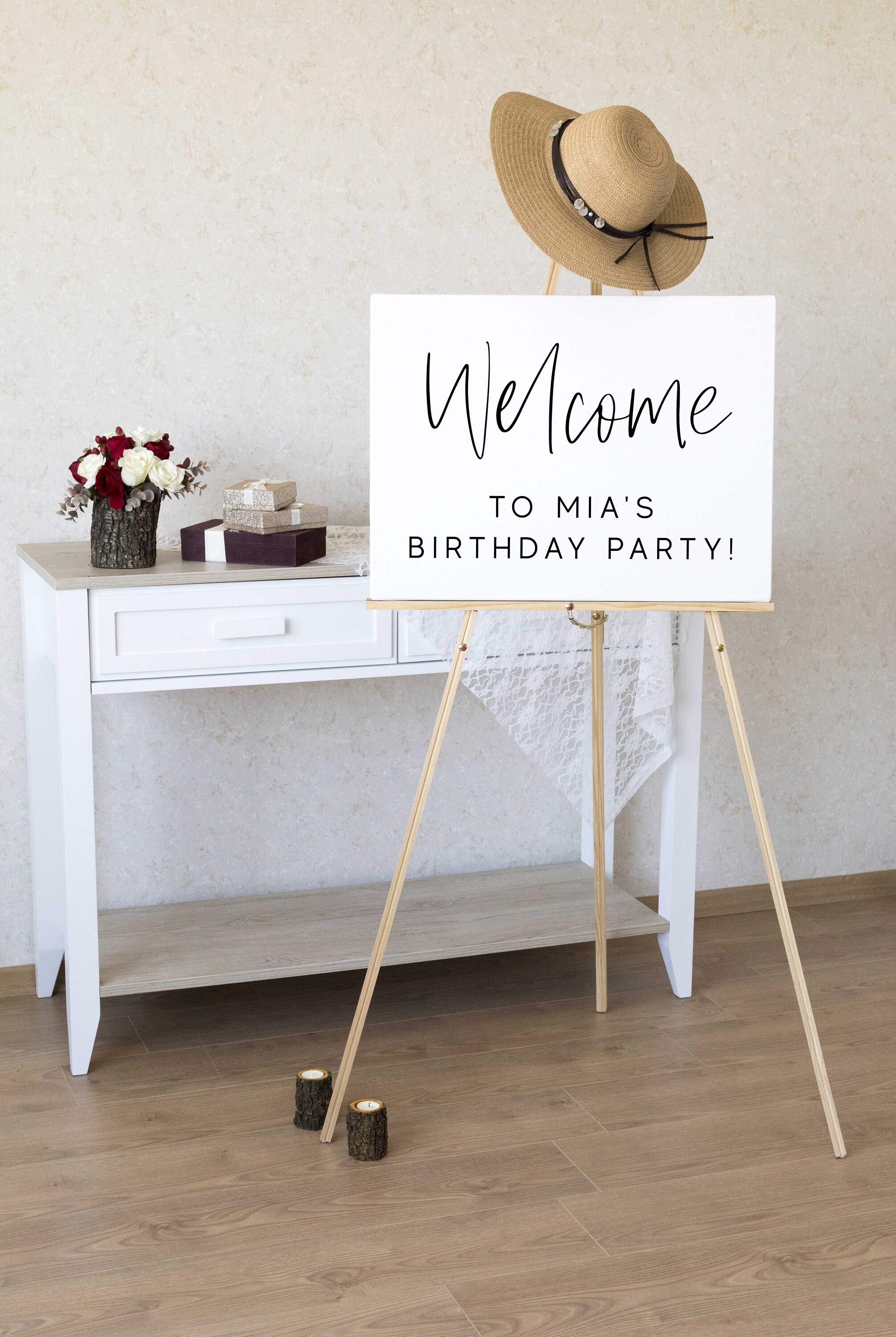 Editable Birthday Welcome Sign Birthday Welcome Poster INSTANT DOWNLOAD ...