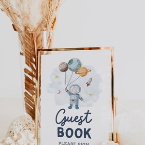 Guest Book Sign Outer Space Birthday Printable Table Sign Planets ...