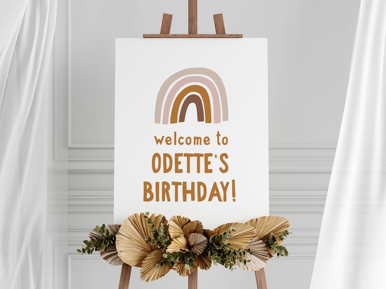 Rainbow Welcome Sign Rainbow Baby Shower Welcome Poster - Etsy Australia