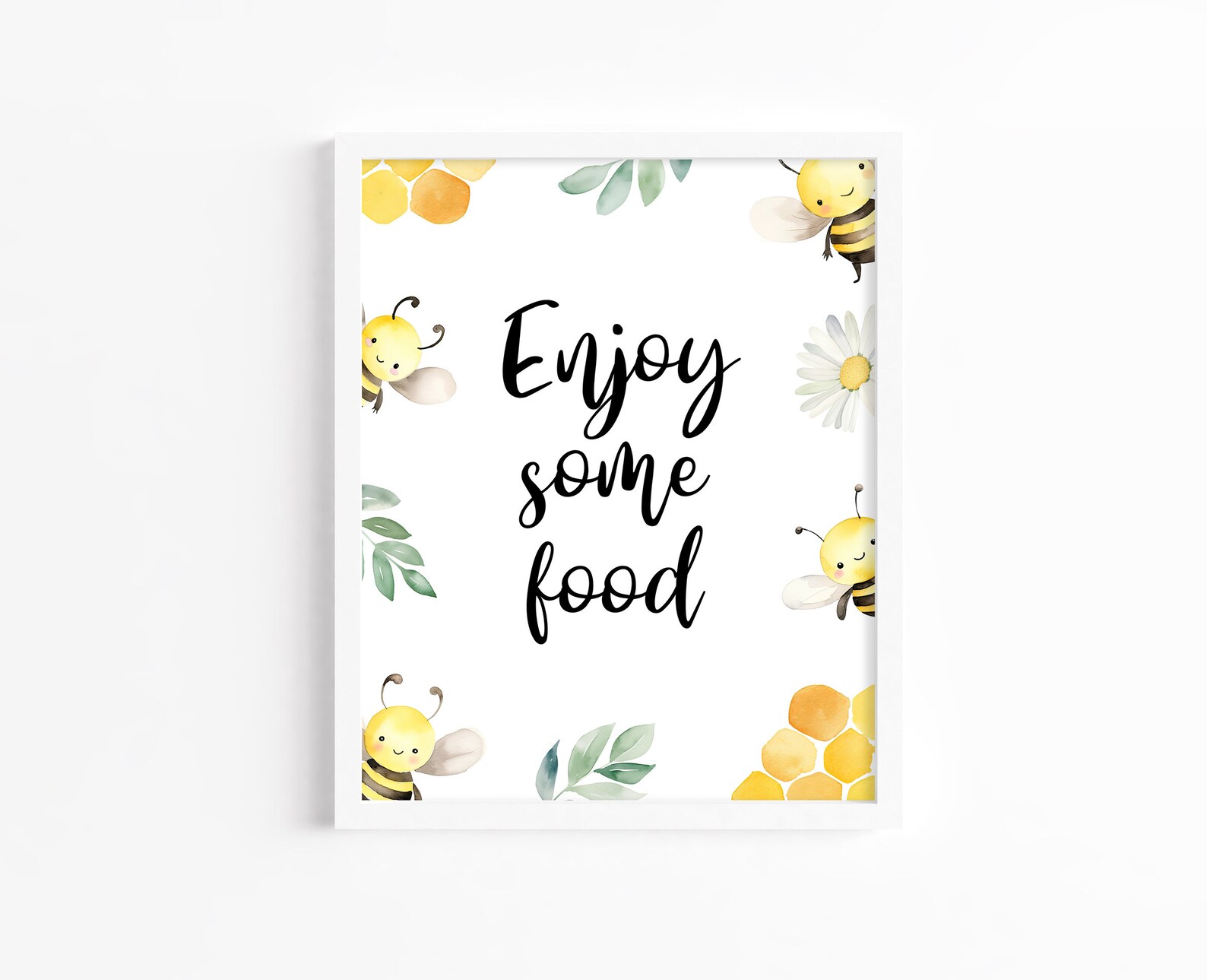 Enjoy Some Food Sign, Editable Template Printable Instant Download ...