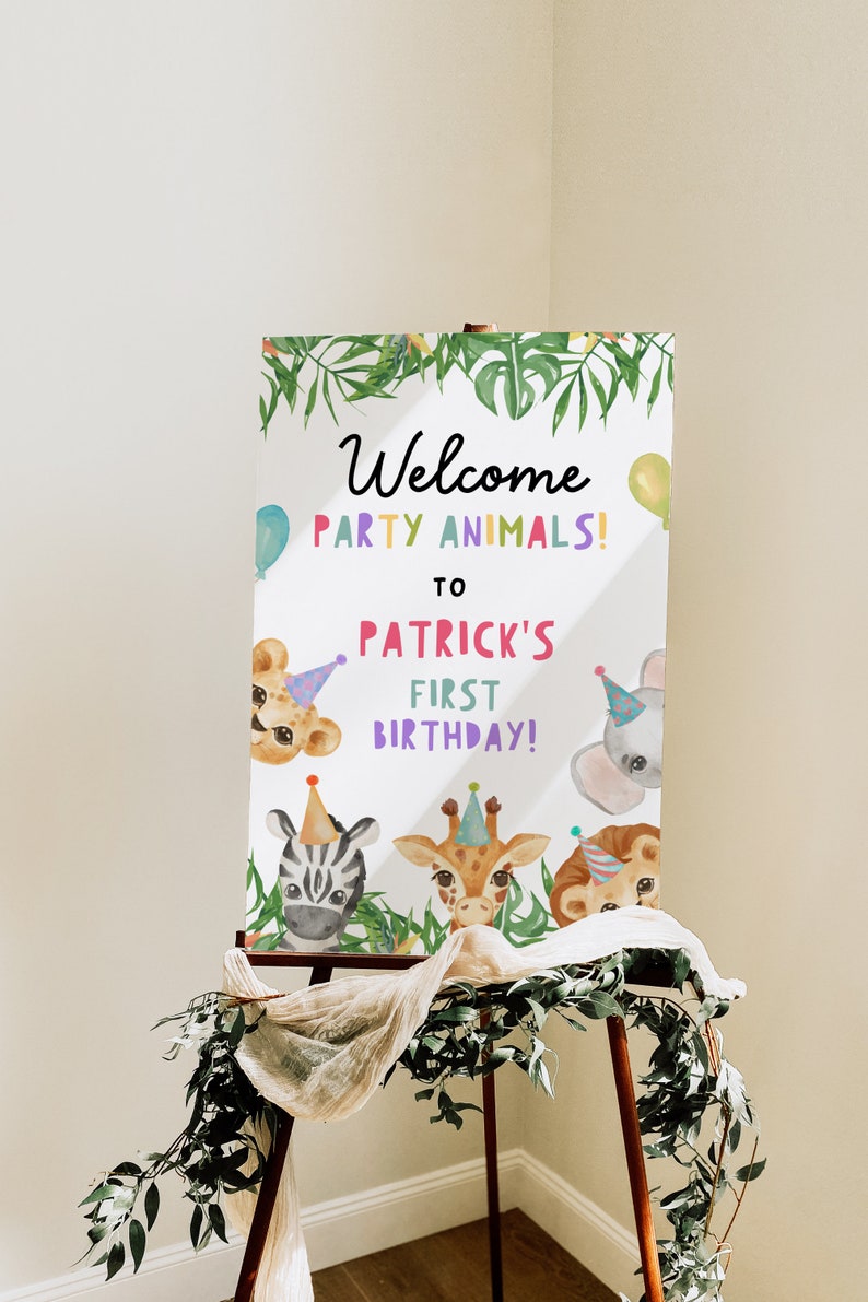 Editable Safari Welcome Sign Template, Jungle Welcome Sign, Safari ...