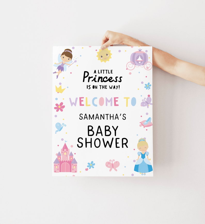 Fairytale Welcome Sign, Princess Castle Editable Birthday or Baby ...