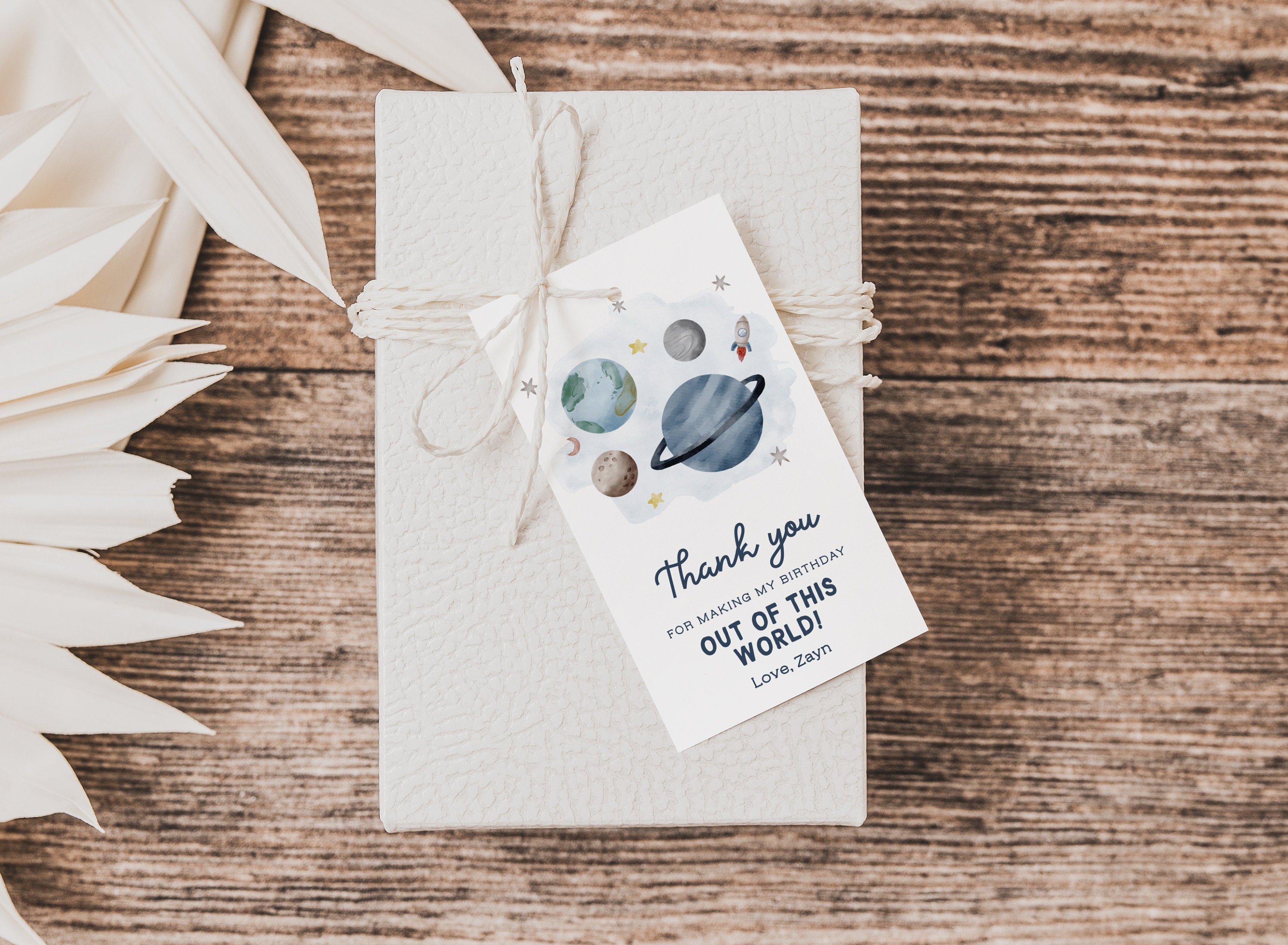 Editable Outer Space Favor Tags Space Birthday Thank You Label ...