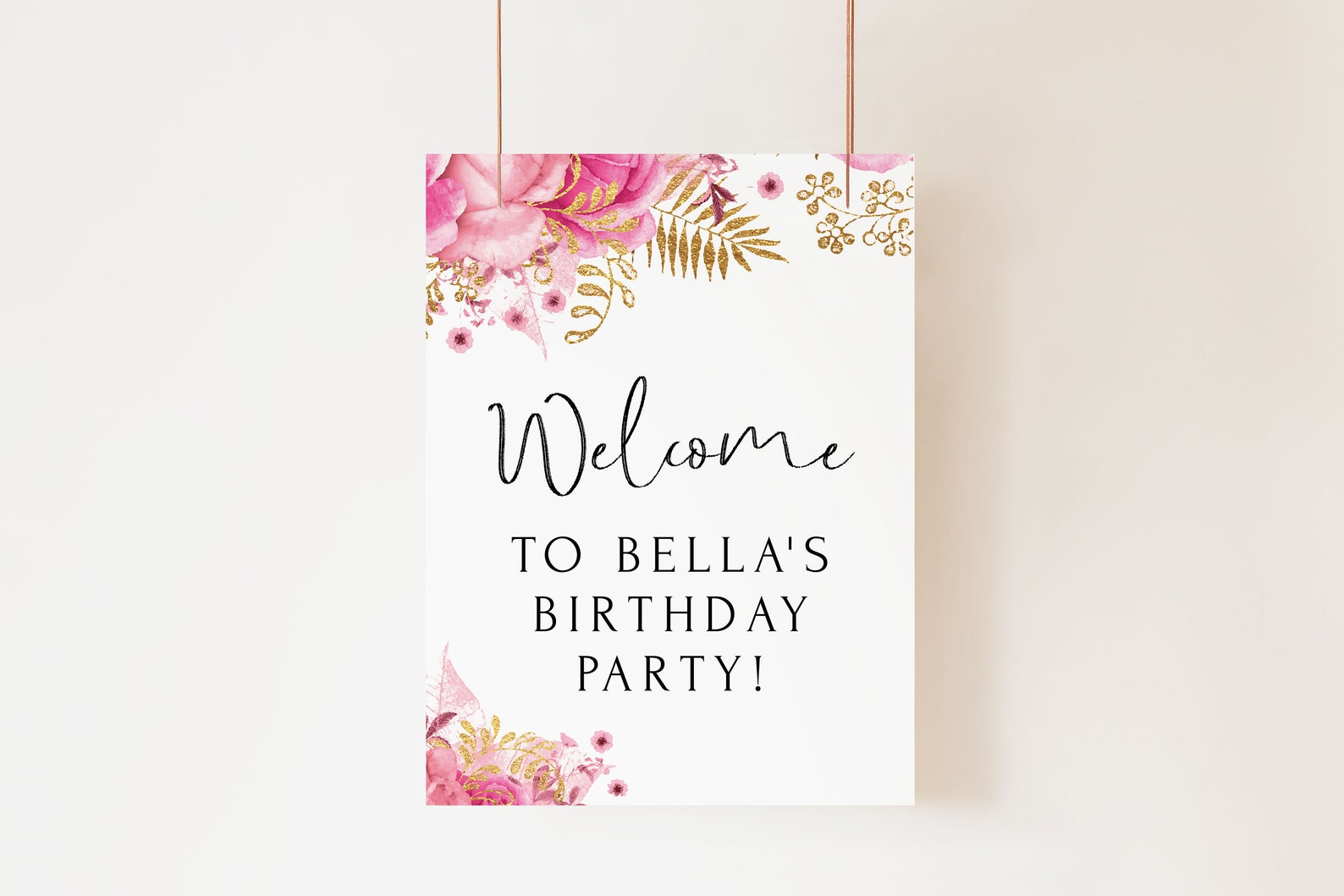 Editable Birthday Welcome Sign Birthday Welcome Poster INSTANT - Etsy