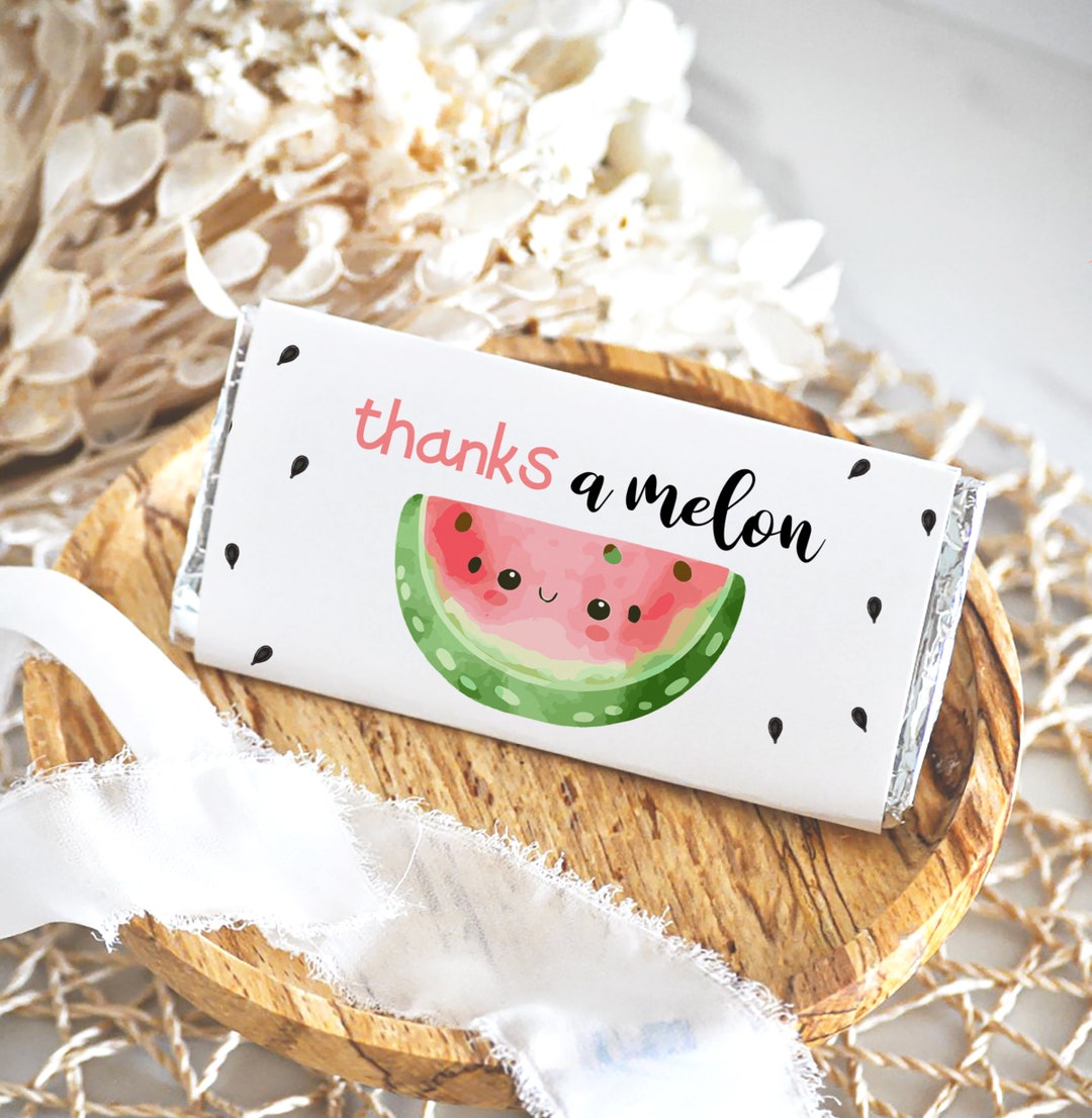 Chocolate Bar Wrapper, Watermelon Editable Template Printable Instant ...