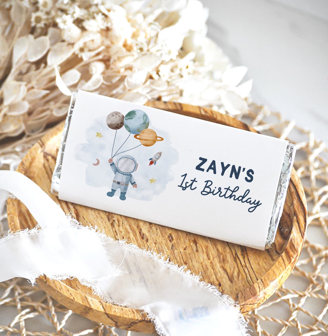 Editable Outer Space Chocolate Bar Label Candy Bar Wrapper Label Planet ...