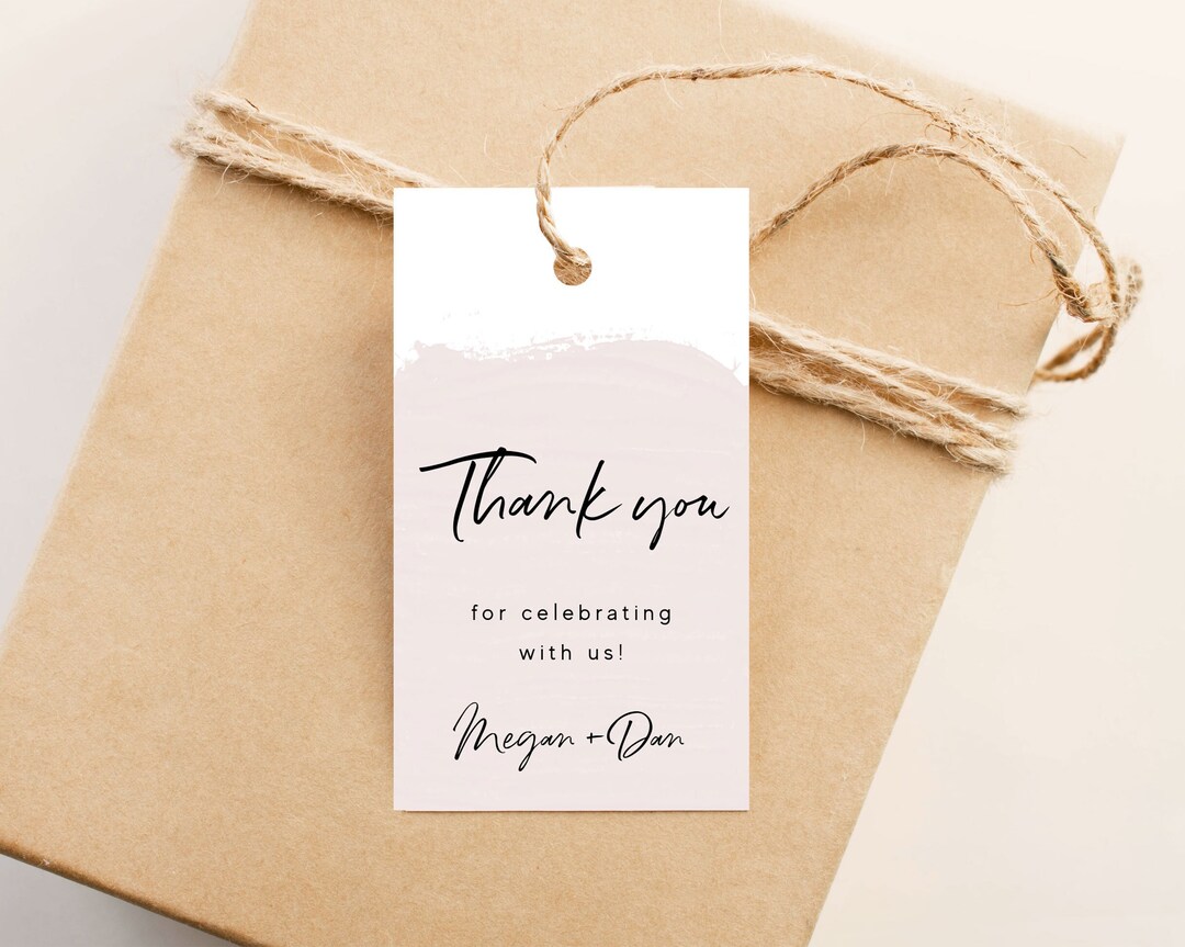 Thank You Tag Editable Template, Instant Download Printable Modern ...
