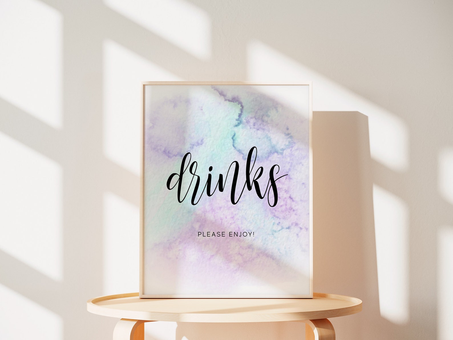 Rainbow Drinks Table Sign INSTANT DOWNLOAD Printable Table Party Sign ...