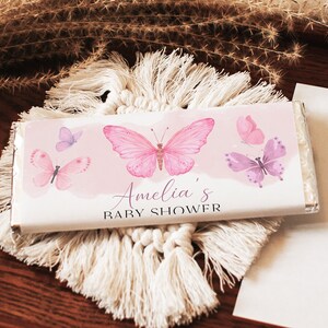 Butterfly Chocolate Wrapper, Printable Birthday or Baby Shower Candy ...