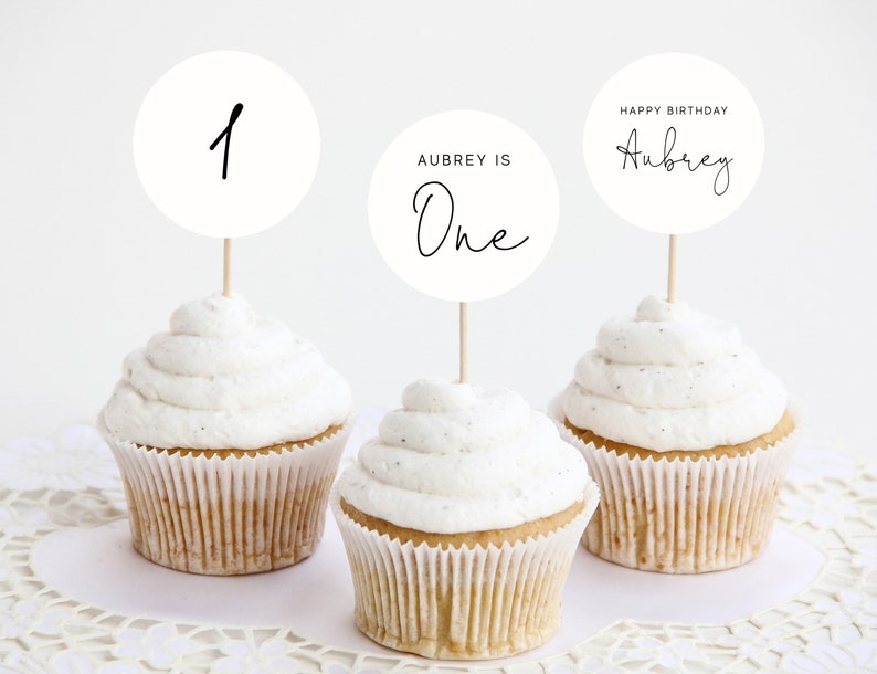 Editable Cupcake Toppers, Printable Cupcake Topper Template, Instant ...