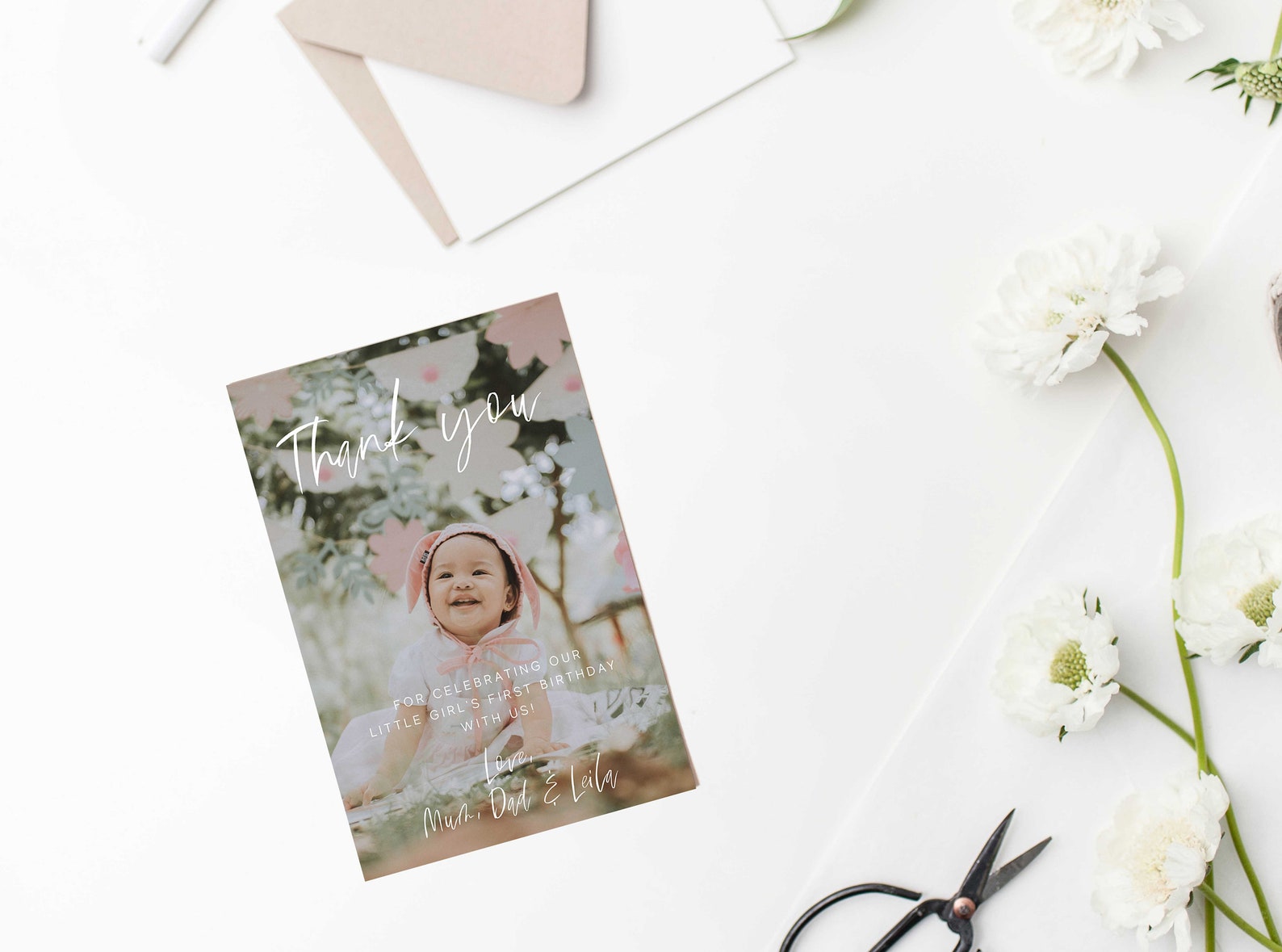 Photo Thank You Card INSTANT DOWNLOAD Personalised Thank You - Etsy
