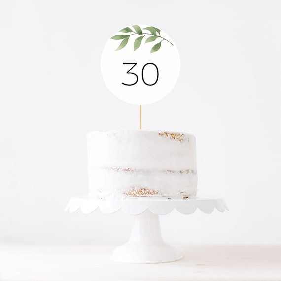 Editable Cake Toppers Leaf Printable Cake Topper Template - Etsy
