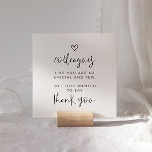 Colleague Thank You Card, Editable Printable Template DIY Folded ...