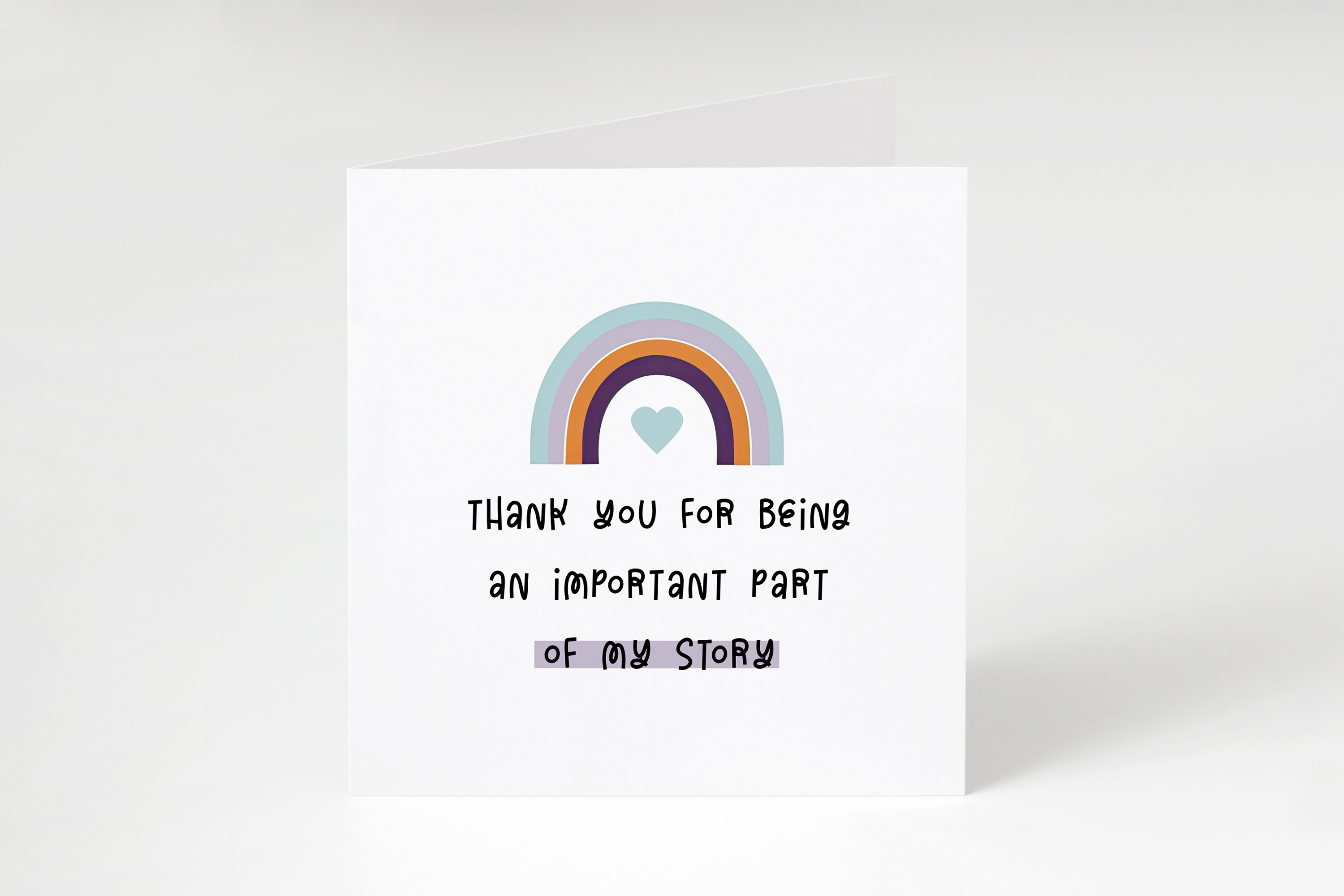 Thank You Card, for Being Part of My Story Message DIY Card ...
