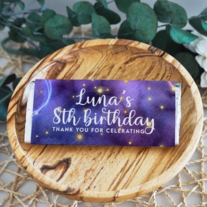 Galaxy Chocolate Bar Labels, Cosmic Editable Printable Instant Download ...