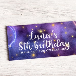 Galaxy Chocolate Bar Labels, Cosmic Editable Printable Instant Download ...
