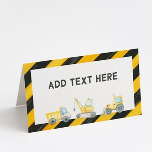 Construction Birthday Party Food Tent Labels, Construction Birthday ...