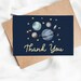 Editable Space Birthday Thank You Card Astronaut Planets to the Moon ...