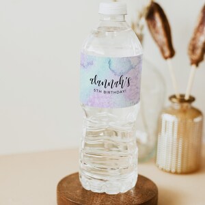 Rainbow Water Bottle Wrapper Template INSTANT DOWNLOAD Printable ...