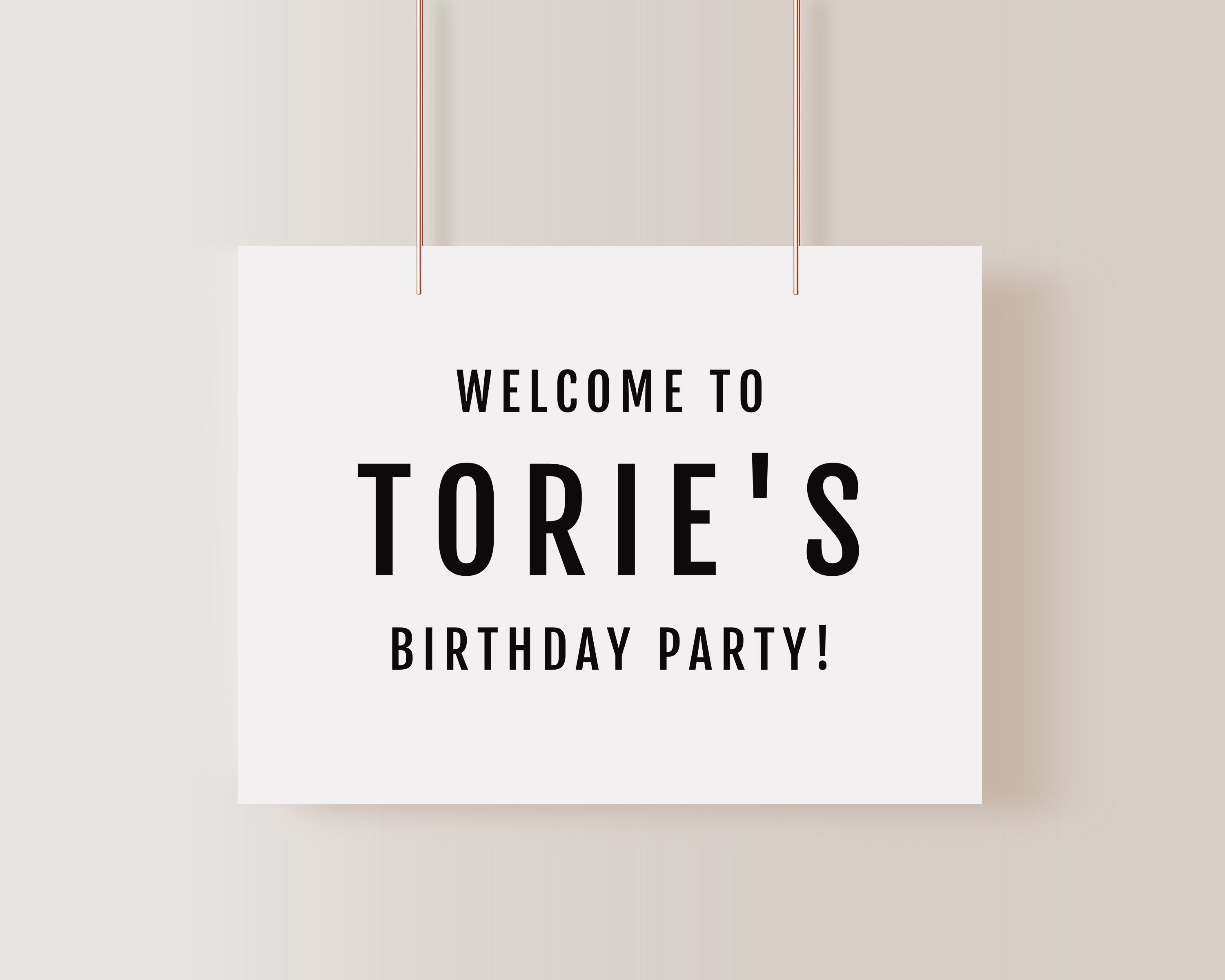 Editable Birthday Welcome Sign Birthday Welcome Poster INSTANT - Etsy ...