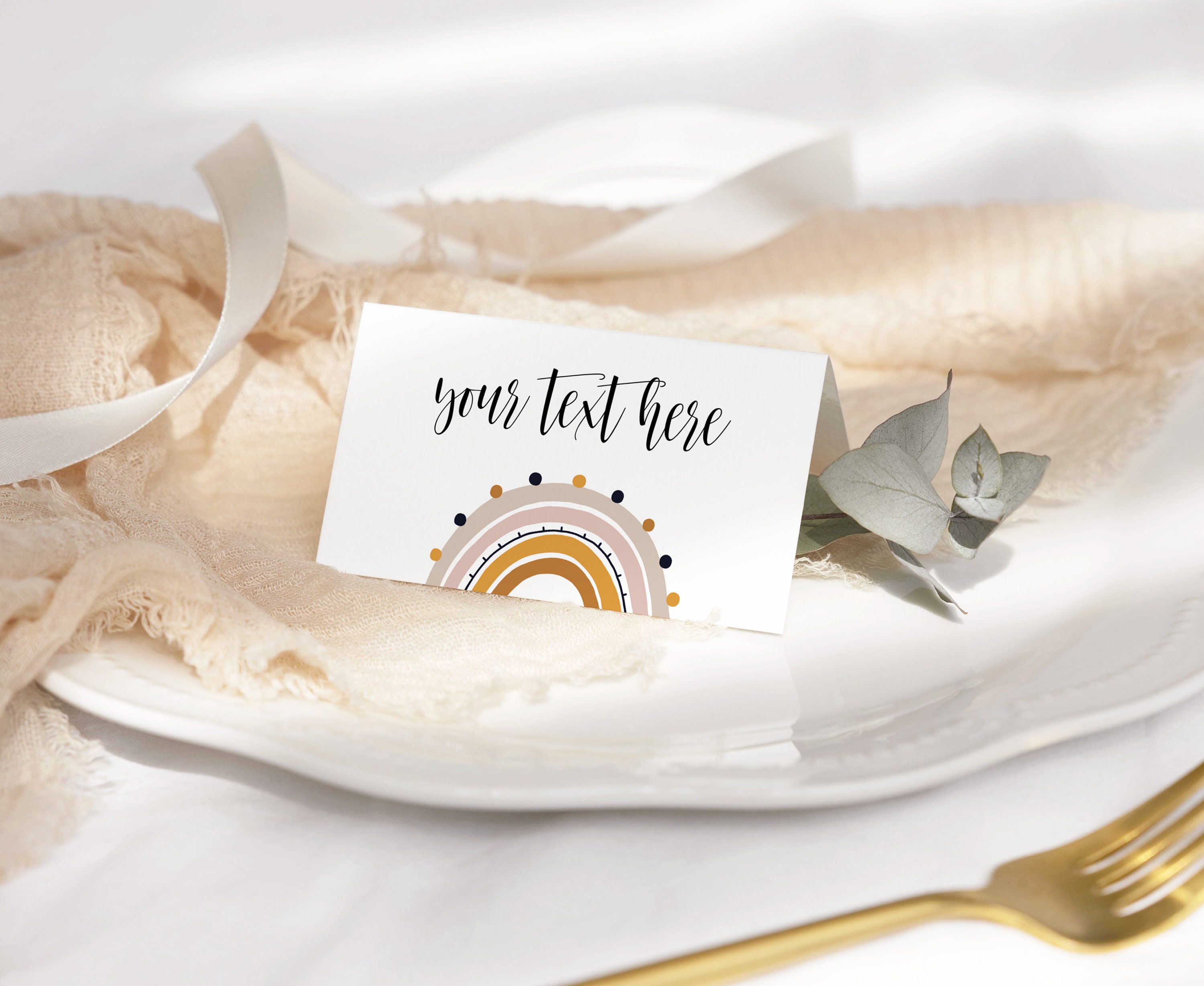 Editable Food Labels Rainbow Buffet Food Label Place Card - Etsy Australia