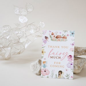Fairy Thank You Card, Editable Printable Enchanted Princess Whimsical ...