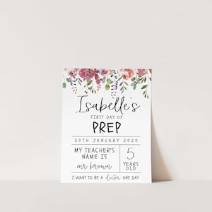 First Day of Prep Sign, Printable First Day Sign, Editable Back to ...