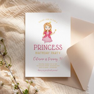 Editable Princess Invitation Template, Instant Download Printable ...