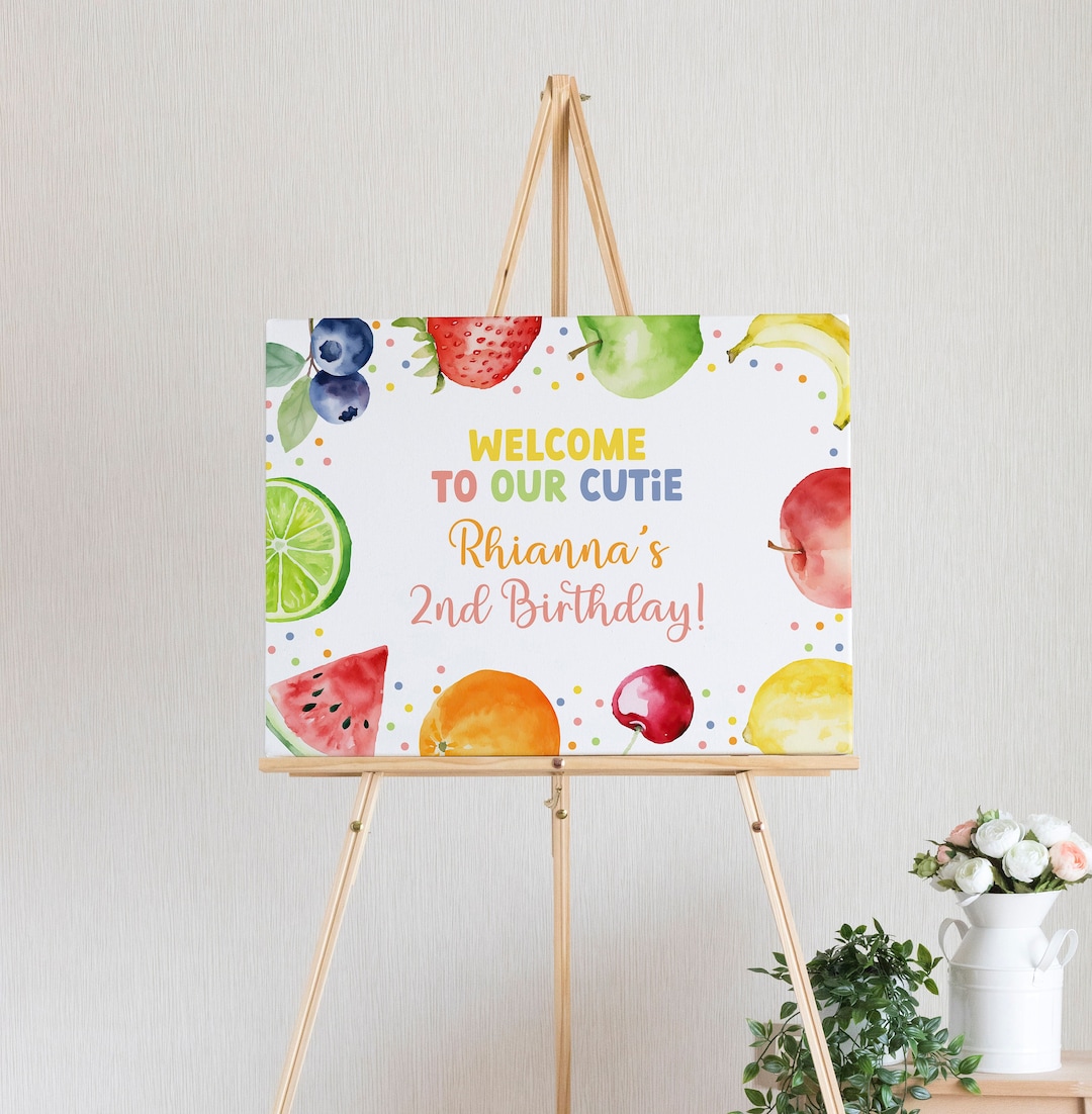 Birthday Welcome Sign, Editable Template Printable DIY Instant Download ...