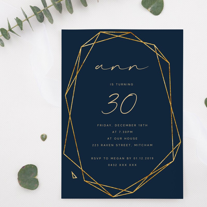 Navy Geometric - Etsy