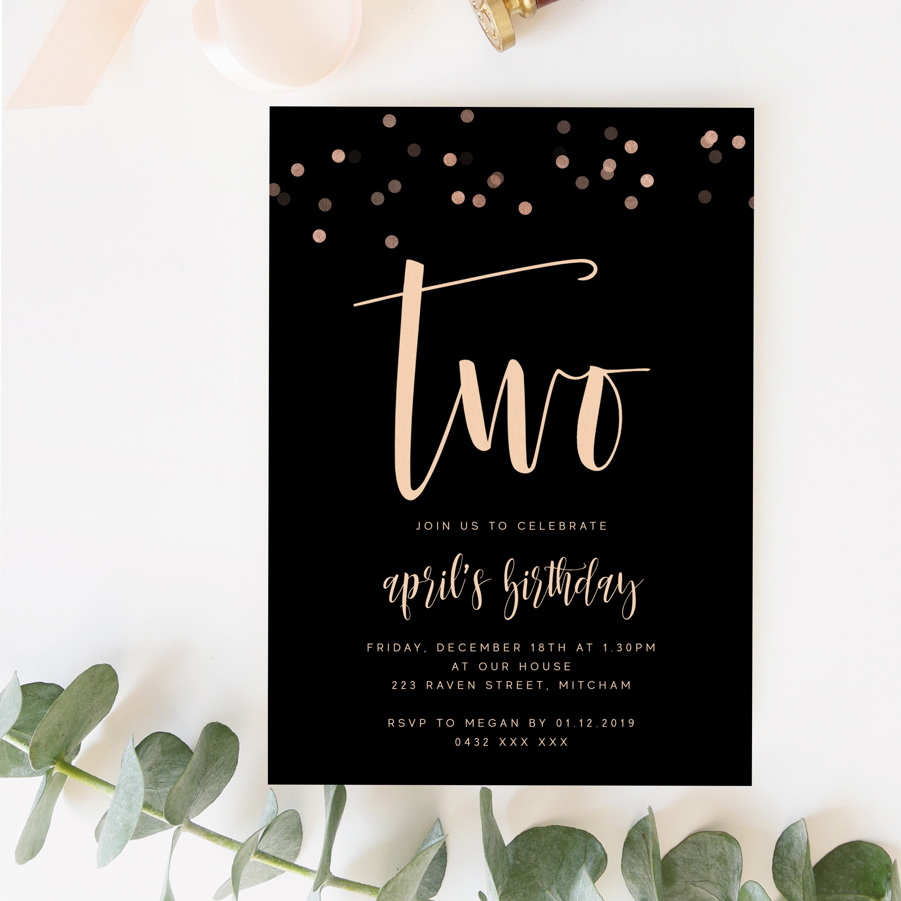 Modern Birthday Invitation Template Editable Printable - Etsy