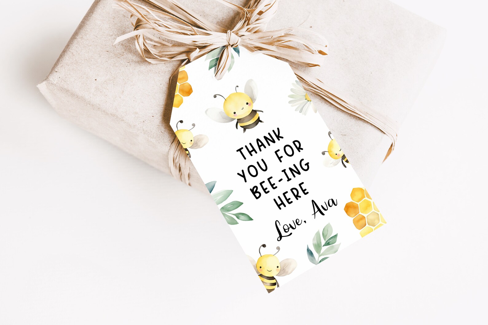 Honey Bee Thank You Tag, Editable Template Printable Instant Download ...