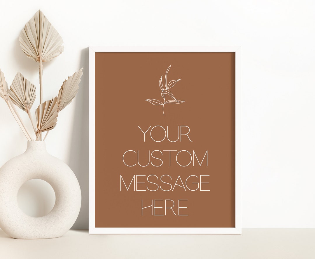Custom Sign Editable Template, Instant Download, Printable, Modern ...