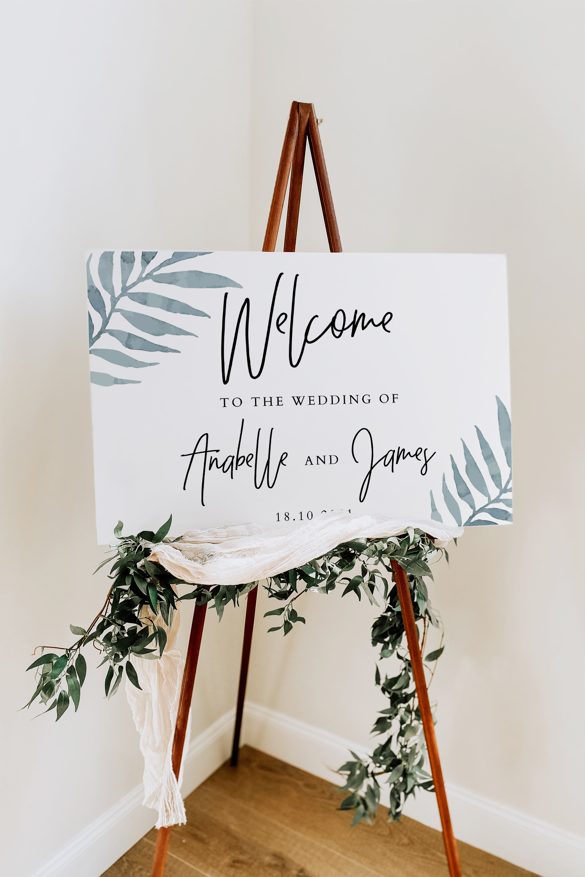 Editable Welcome Sign Welcome Sign Template Greenery Welcome - Etsy ...