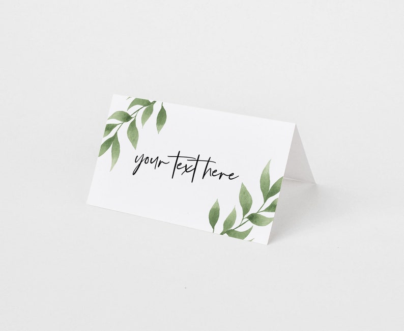 Editable Food Labels Greenery Foliage Food Label Place Card - Etsy ...