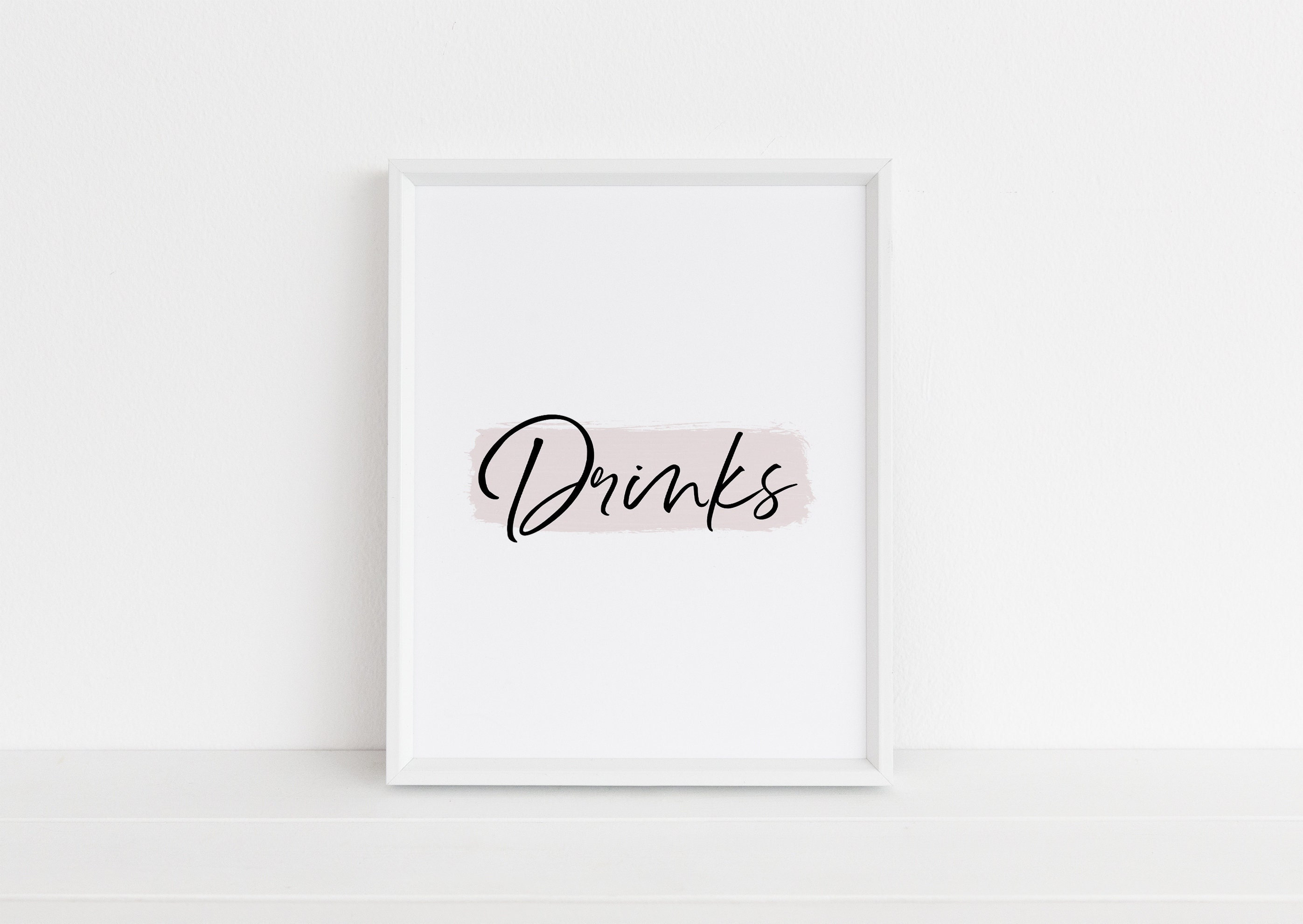 Blush Pink Drinks Sign Printable Party Drinks Sign Birthday - Etsy ...
