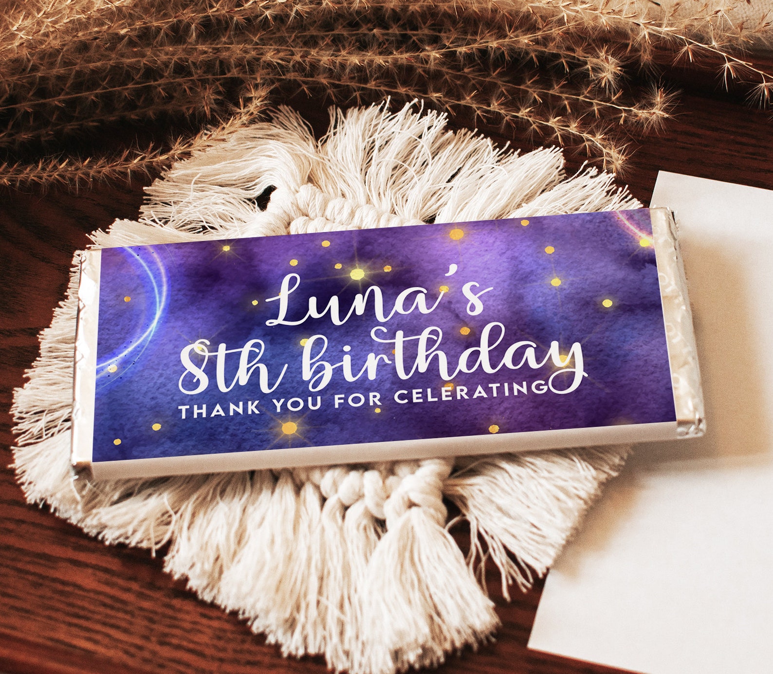 Galaxy Chocolate Bar Labels, Cosmic Editable Printable Instant Download ...